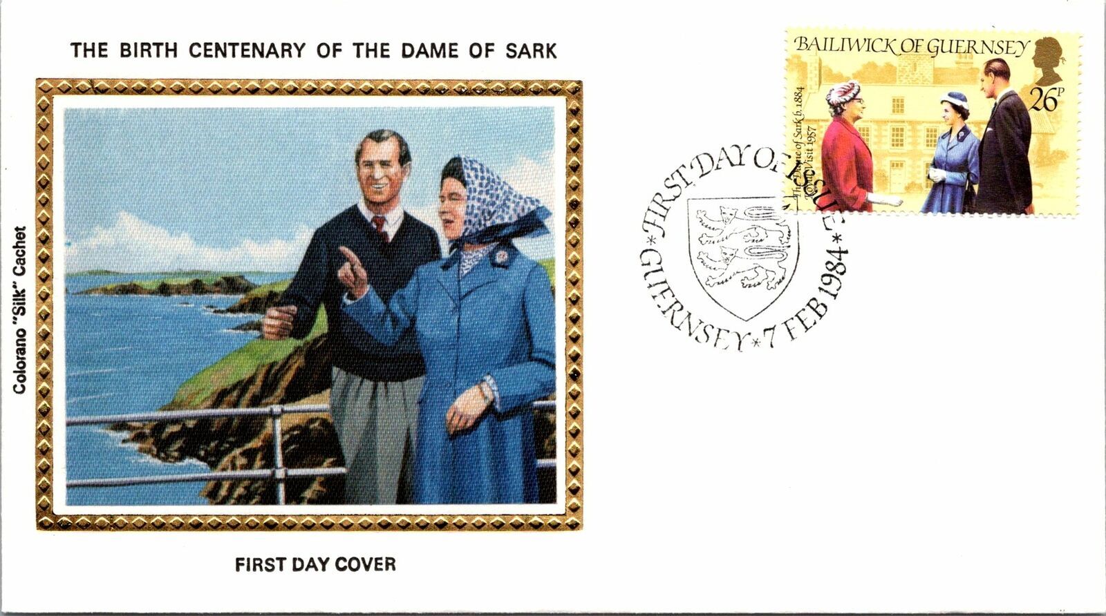 Guernsey FDC 1984 - 26p Stamp - Birth Centenary of the Dame of Sark ...