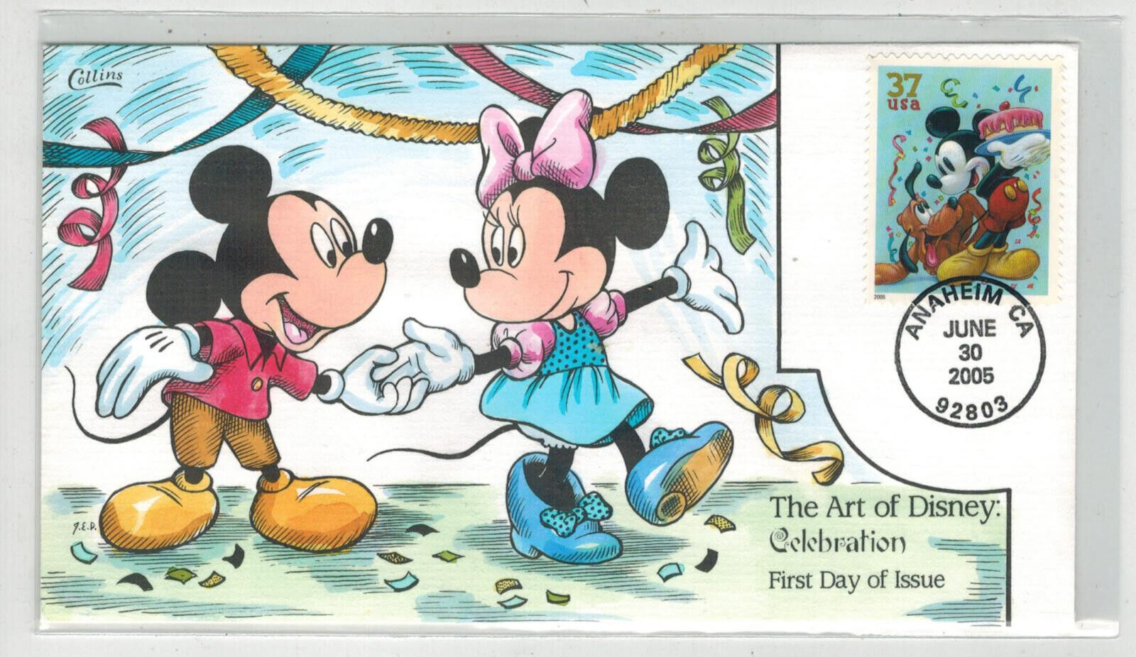 2005 Collins Handpainted ART of Walt Disney Mickey & Minnie Mouse ...