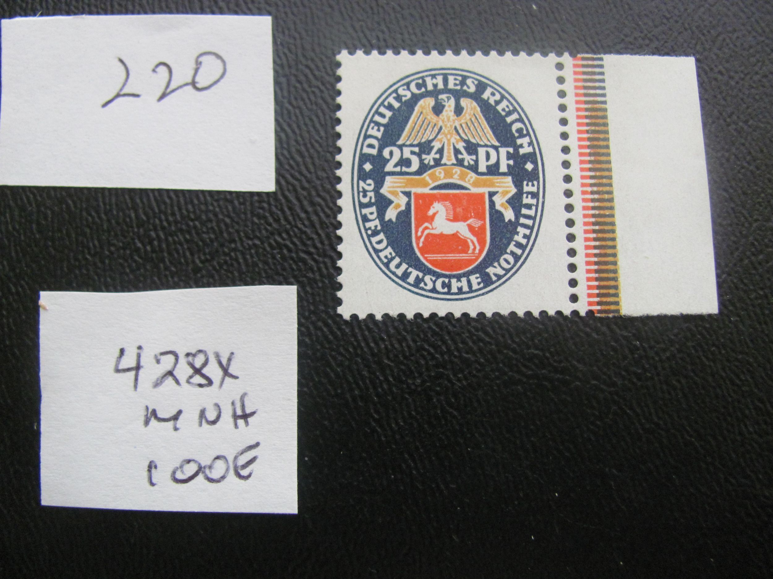 Germany 1928 MI. 428x Watermark XF 100 Euros (220) | Europe - Germany ...