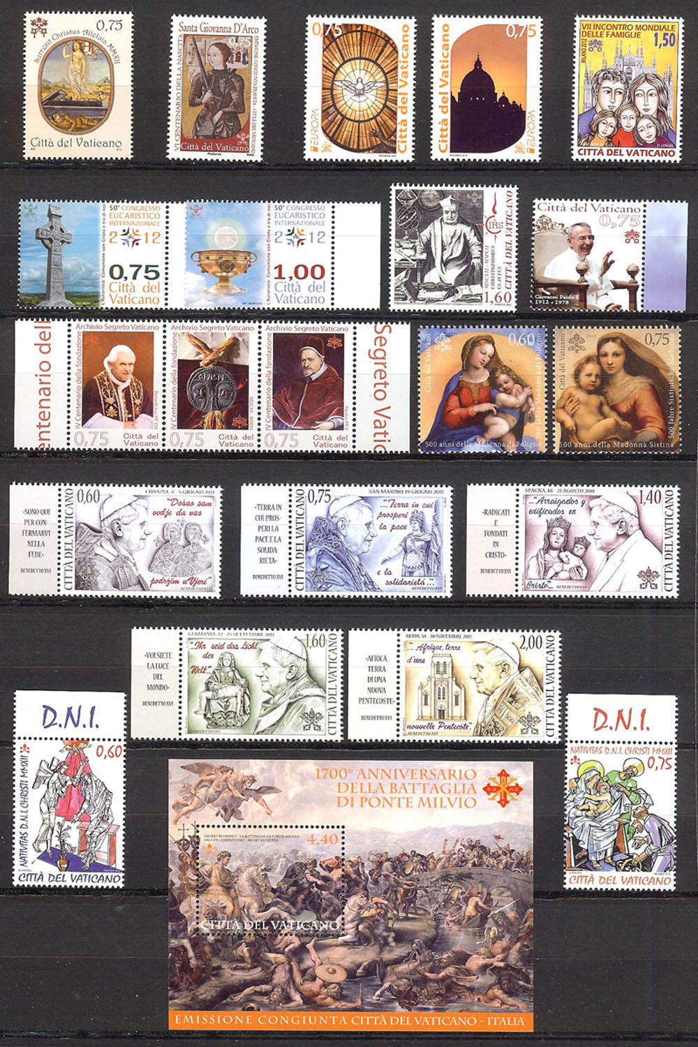 2012 Vatican City - Sc# 1493-1514 - Complete year set - MNH** | Europe ...