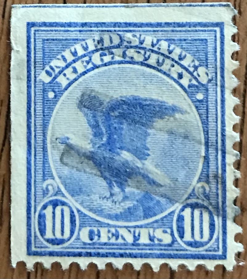 US #F1 Used Corner Copy Single Thin Registration Eagle SCV $14.00 L37 ...
