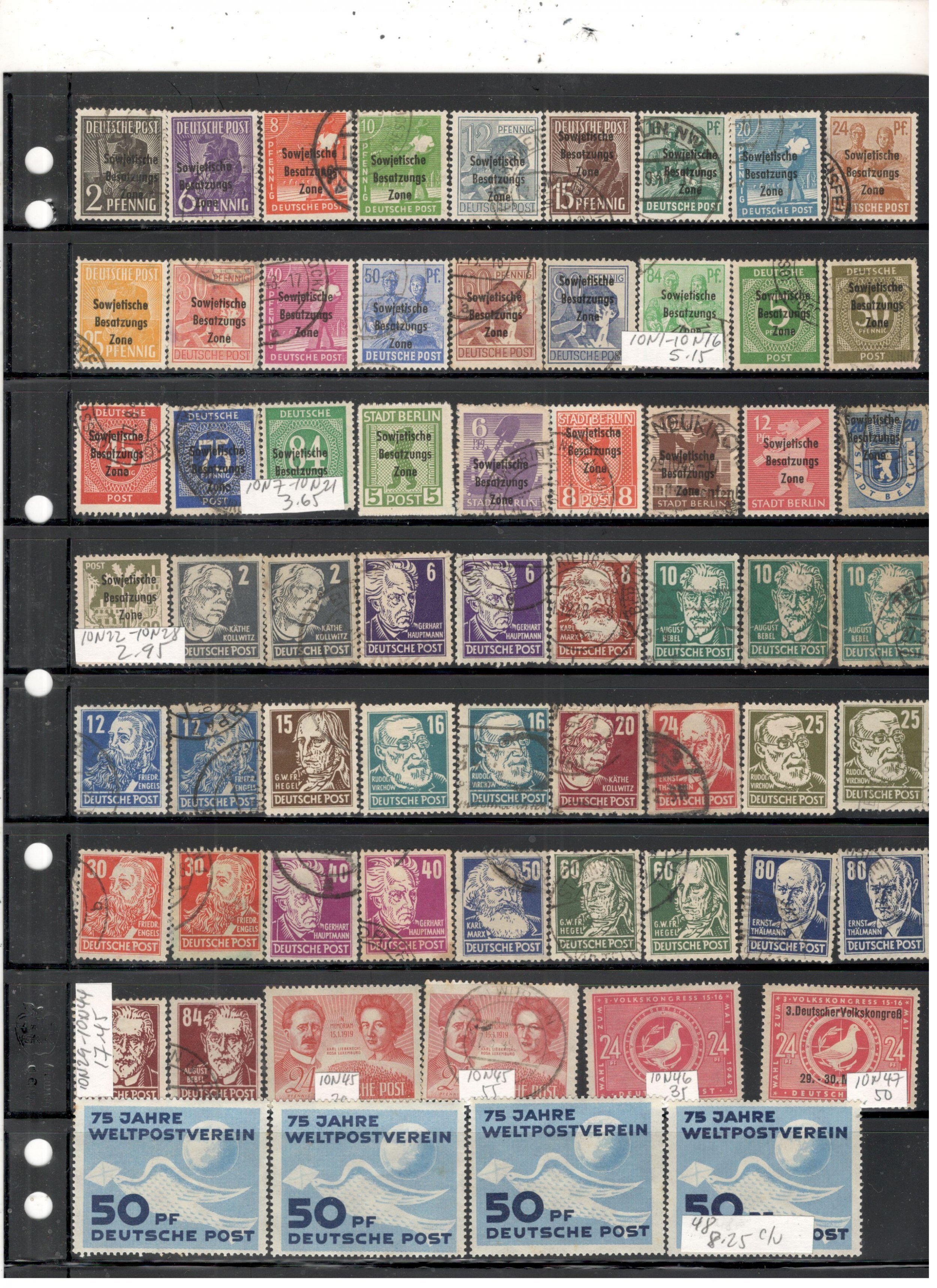 Germany DDR Collection on Stock Sheet Mint/Used | Europe - Germany ...