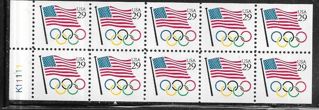 US# 2528a $.29 booklet pane of 10 never folded (MNH) CV $6.00 | United ...