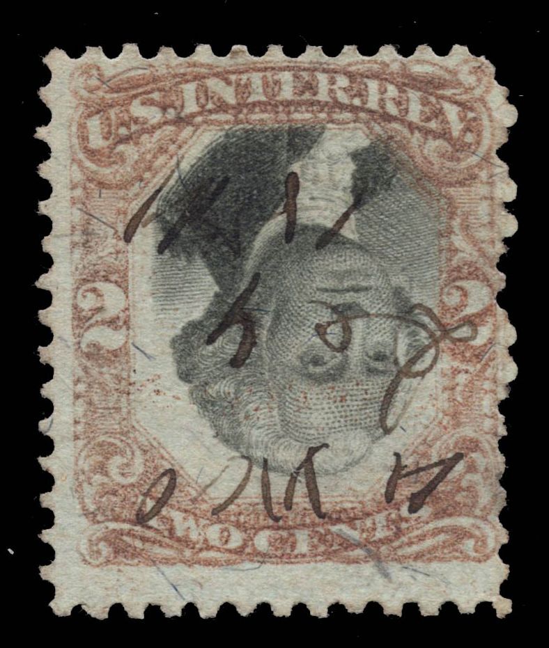 US Stamps # R135B Inverted Center Revenue Used CV. $450 LOT #7934 ...