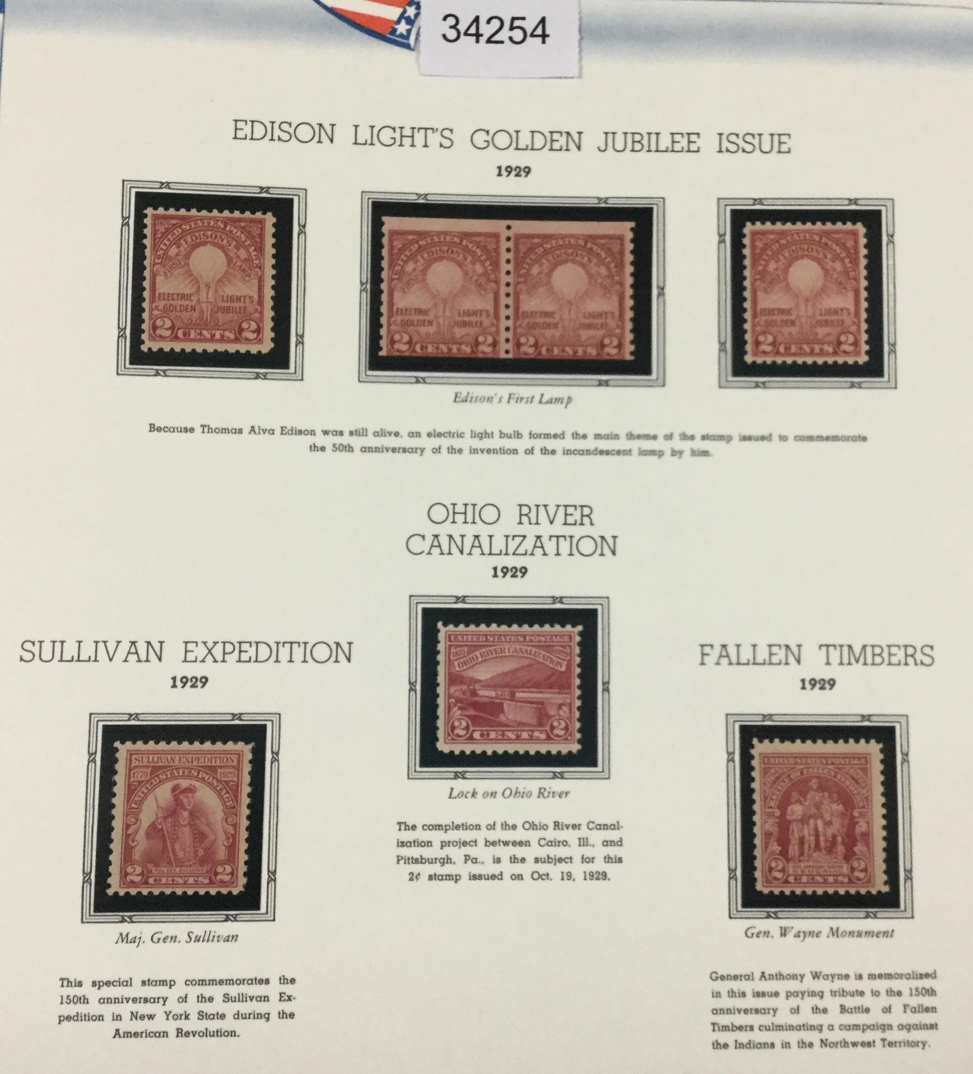 US Stamps 1929 Mint OG H Collection LOT #34254 | United States, Parcel ...