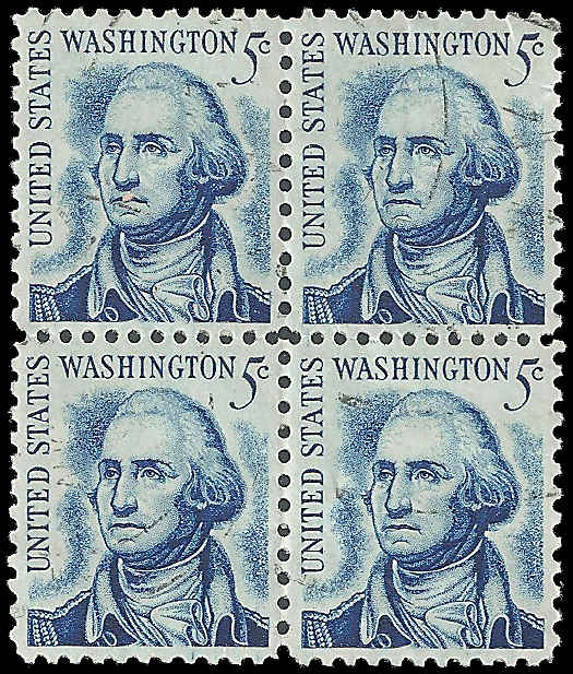 US - #1283B - Used - Block - SCV-1.00 | United States, General Issue ...