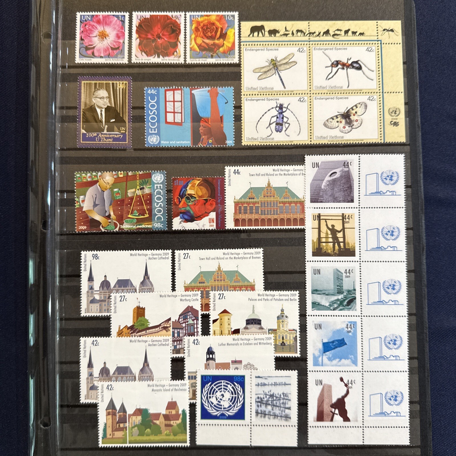 UN - New York 2009 MNH Year Set 30 Stamps + 2 Sheets Sc# 971-97 SCV $90 ...