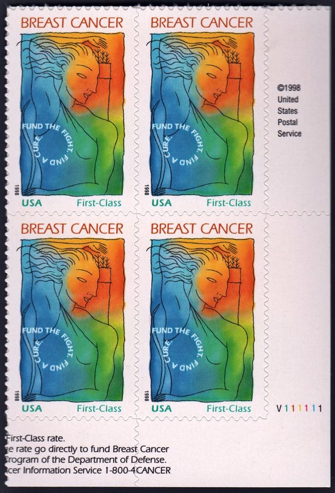SC#B1 (32¢ + 8¢) Breast Cancer Awareness PB (LR#V111111) | United ...