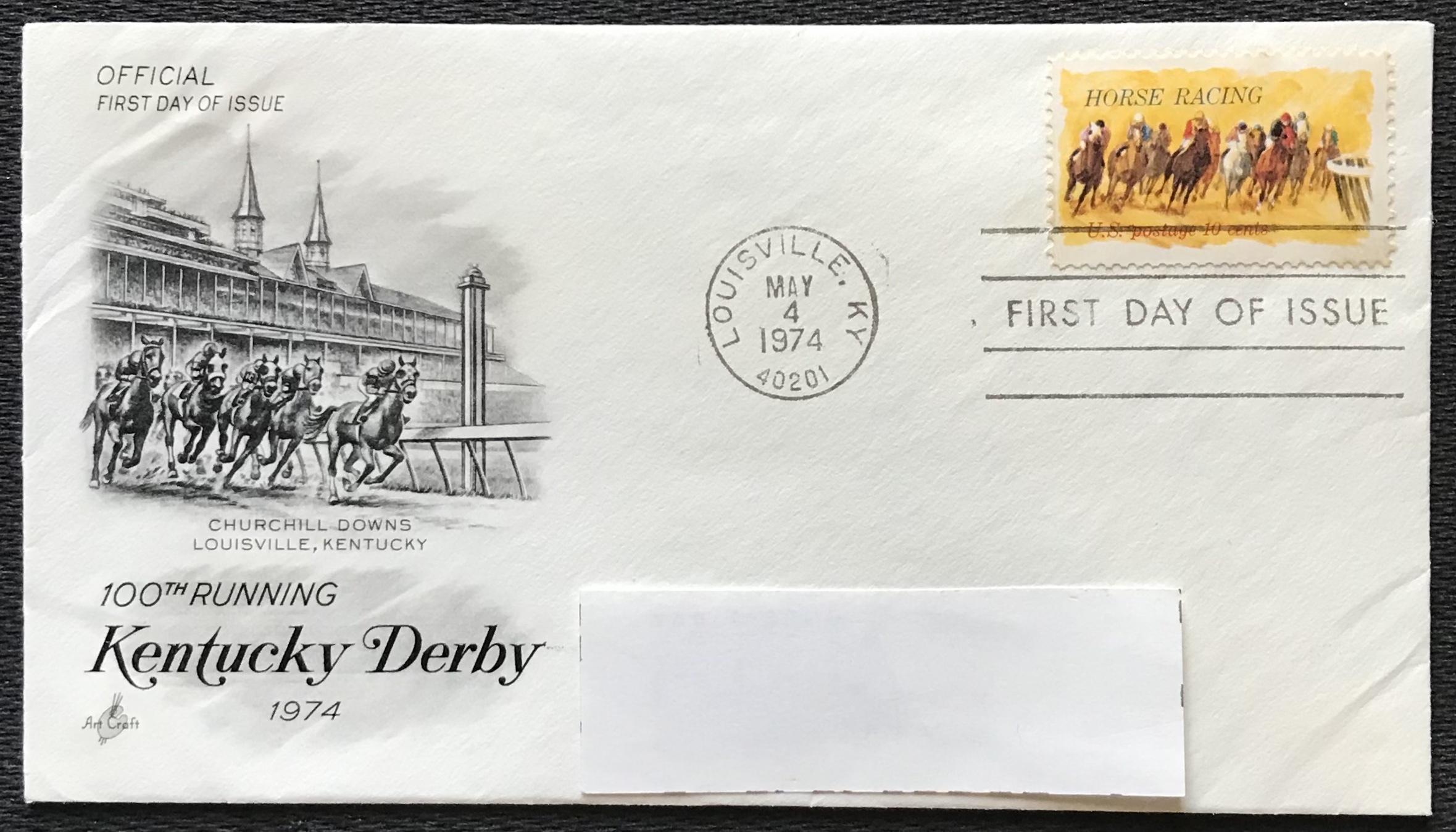 US #1528 FDC Artcraft Horse Racing Addressed SCV $3.00 L32 | United ...