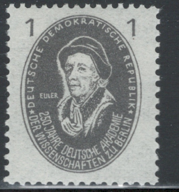 German Democratic Republic 1950 Leonhard Euler 1pf Scott # 58 MH ...
