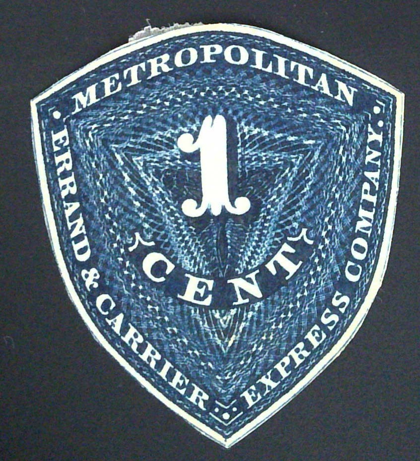 Scott#107L1 - 1c Dark Blue- Metropolitan Errand & Carrier Express Co ...