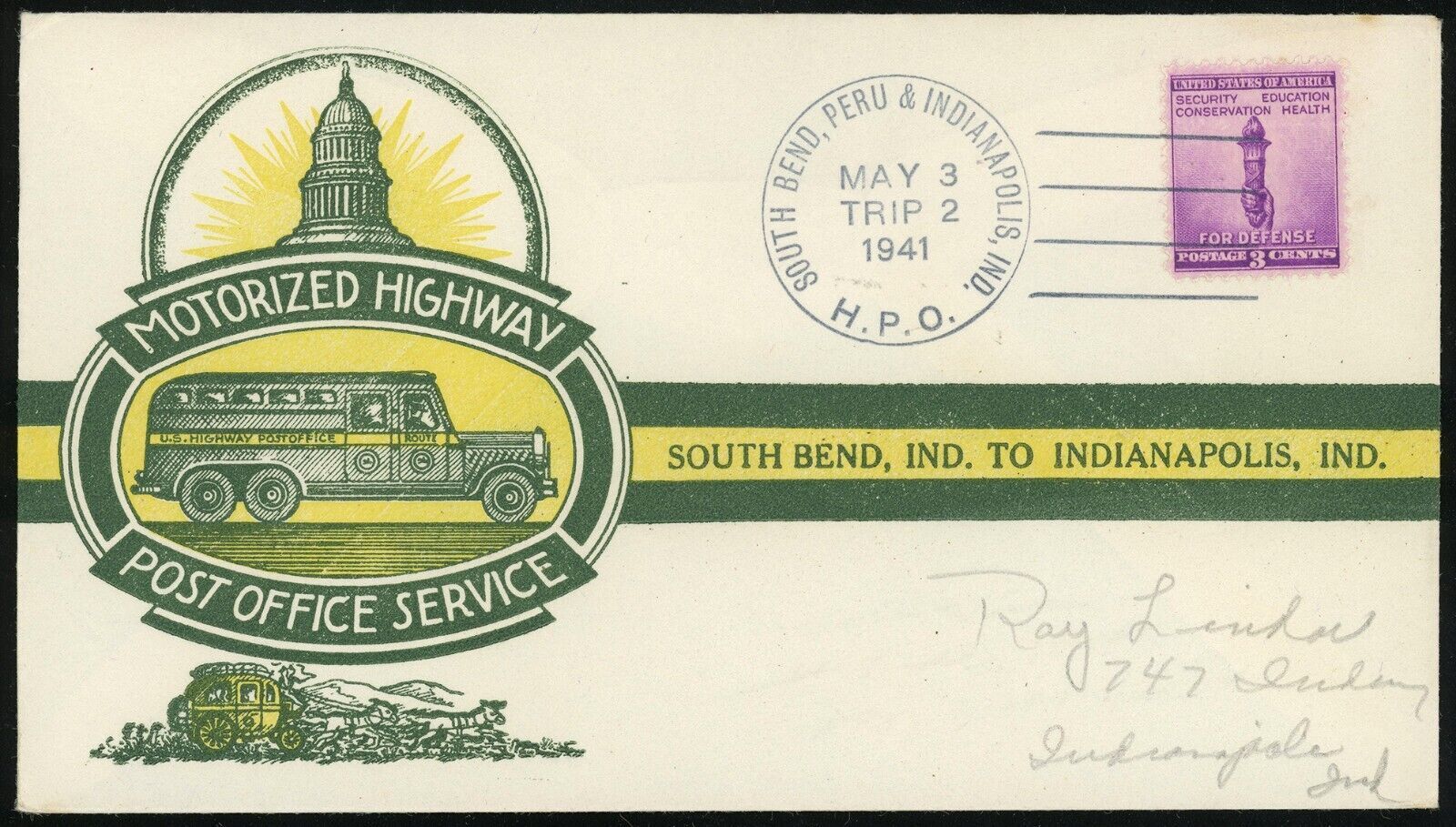 Motorized Highway Post Office Service HPO South Bend Trip 2 ...