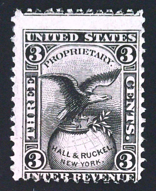 Scott #RS96c - 3c Black - Pink Paper - Hall & Ruckel | United States ...