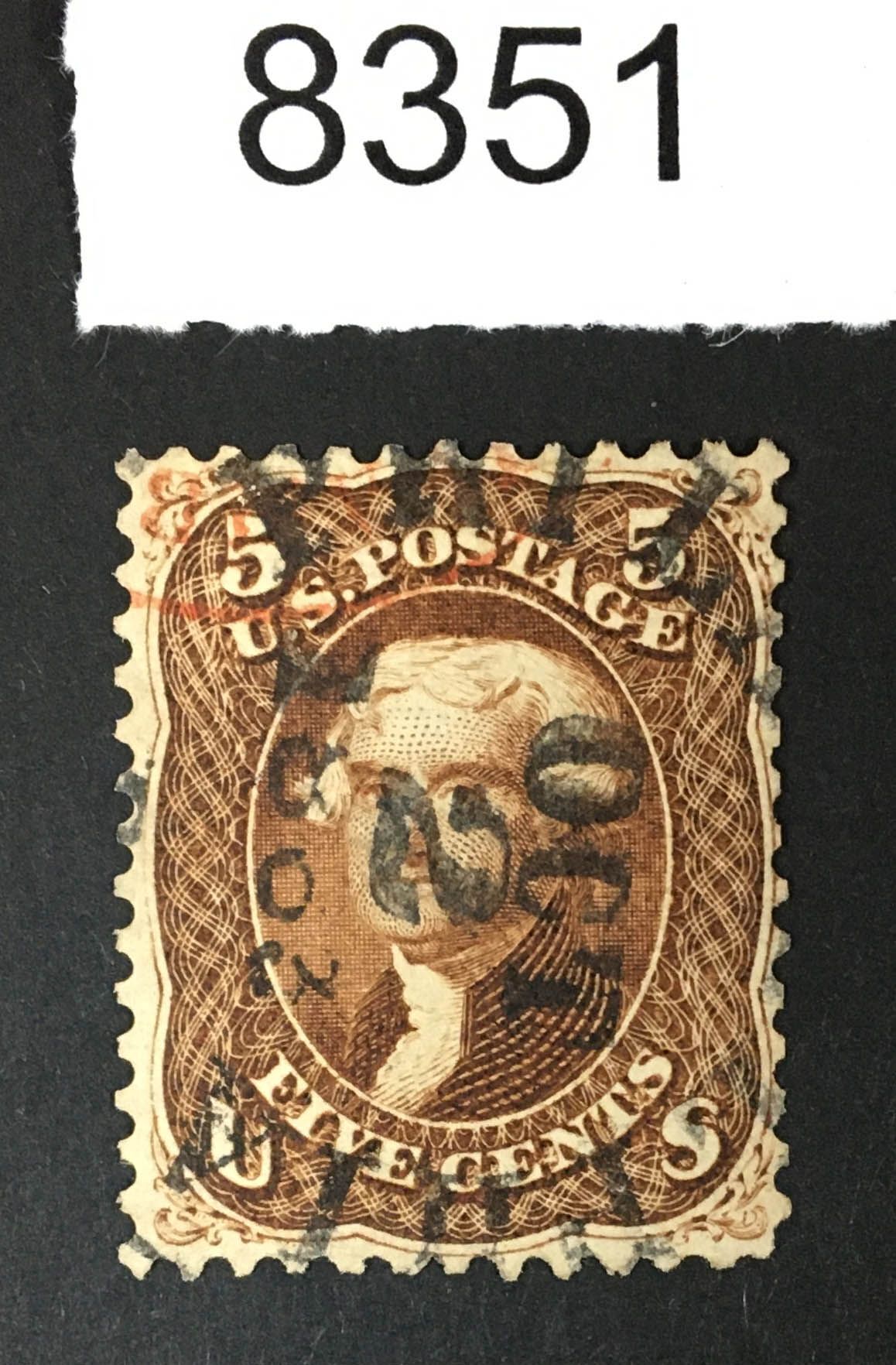 US Stamps # 75 Used $450 ***Aps Cert*** LOT #8351 | United States ...