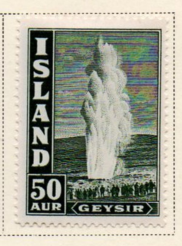 Iceland Sc 208 1938 50 aur geyser stamp mint / HipStamp