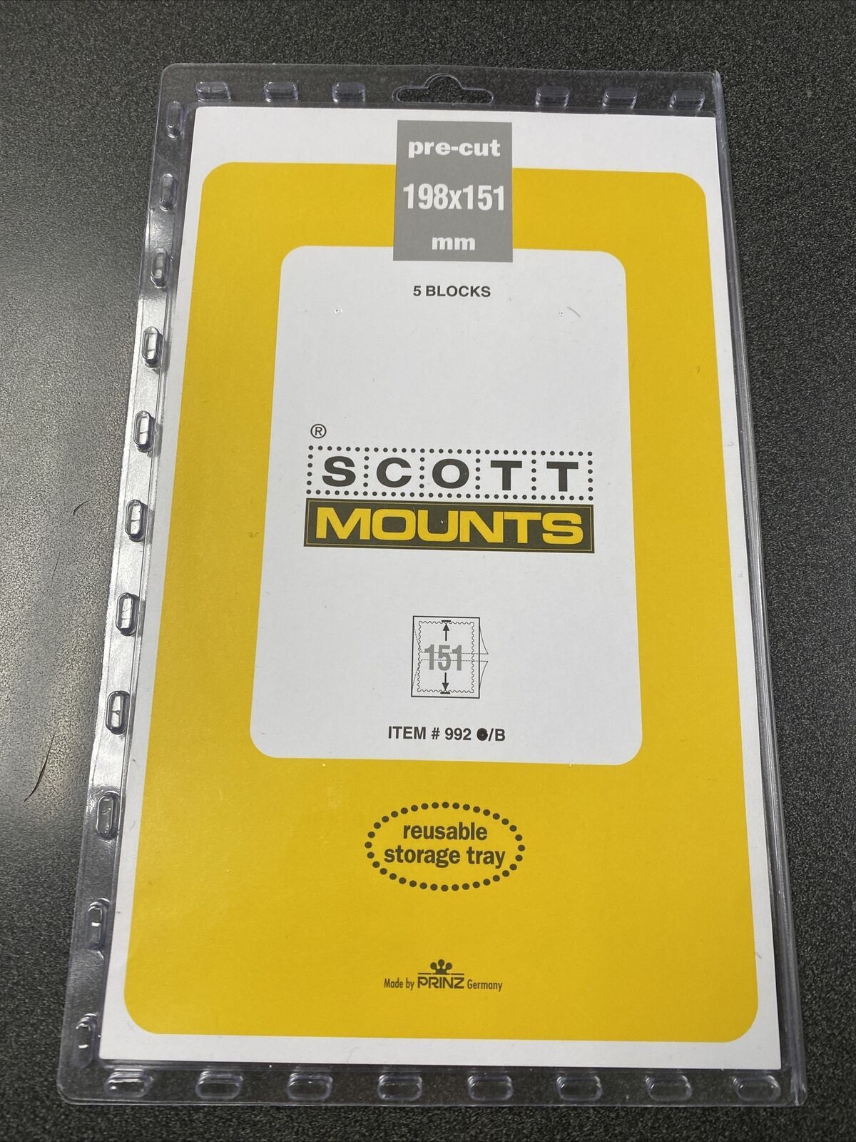 Prinz Scott Stamp Mount - BLACK - Pack of 5 (198x 151mm) Blocks ...