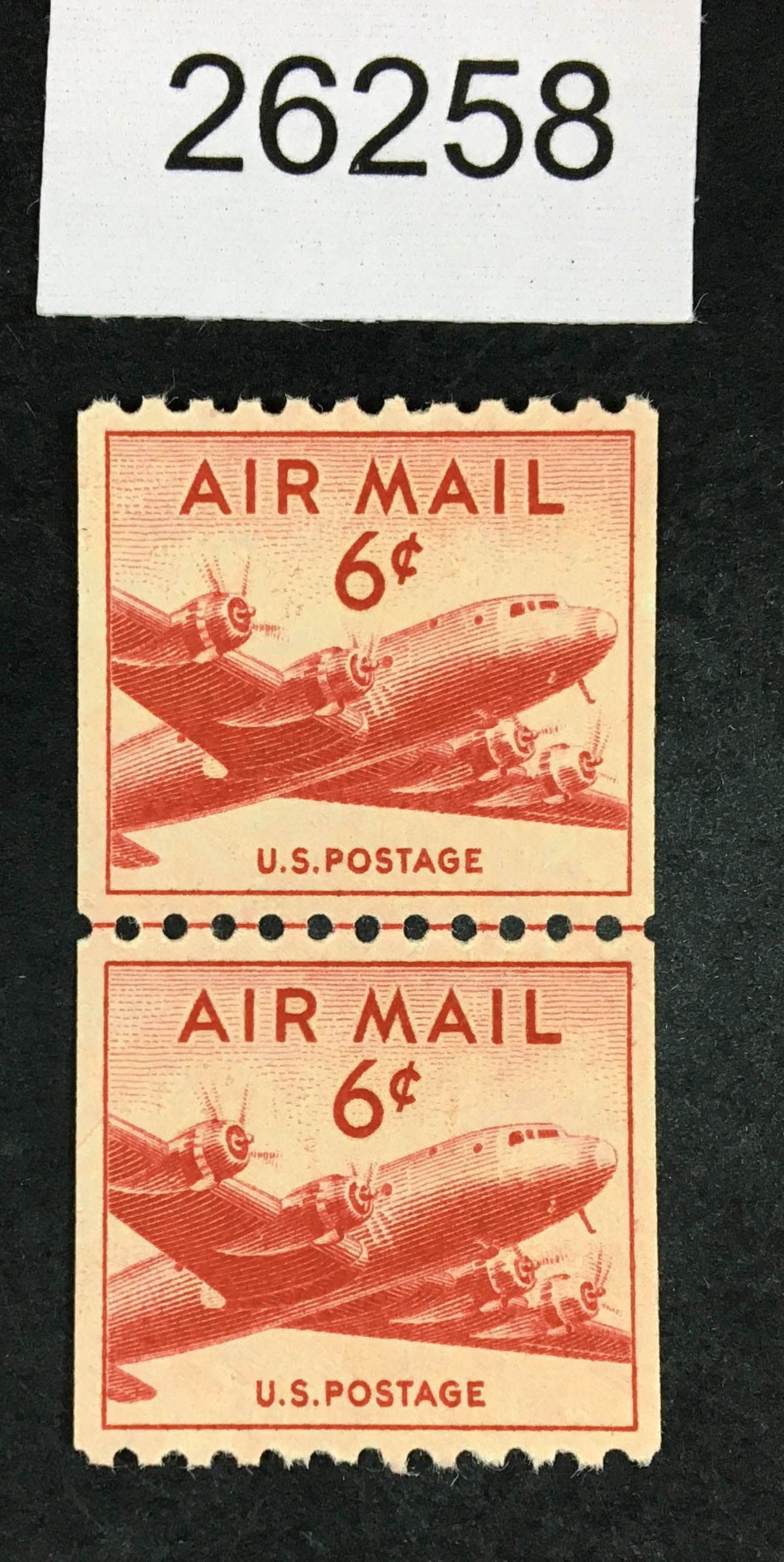 US Stamps # C41 Line Pair Mint OG NH Xf-Sup $14 LOT #26258 | United ...