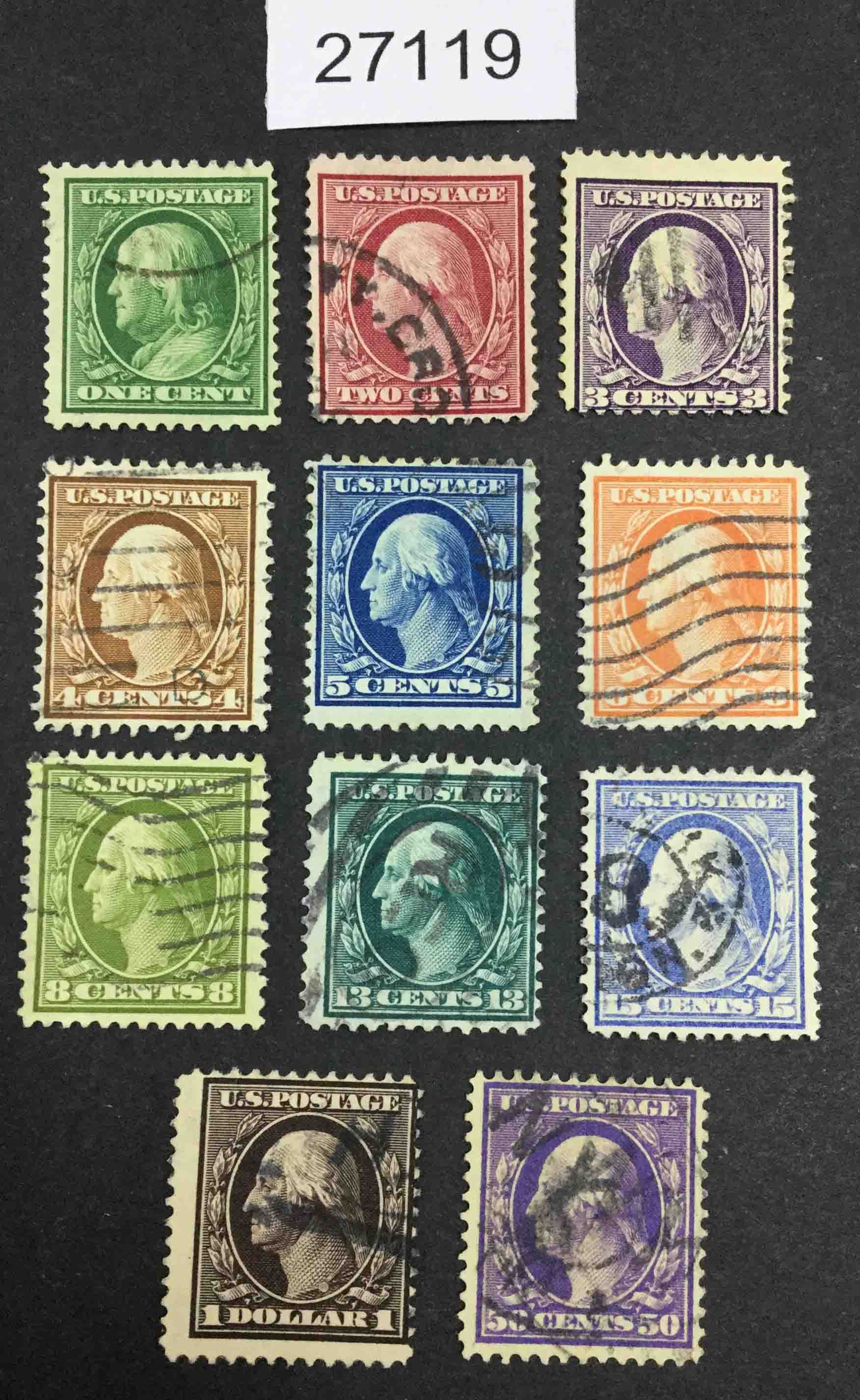 US Stamps #331-337,339-342 Used LOT #27119 | United States, General ...