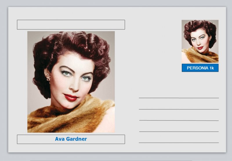 Personalities - postcard Ava Gardner actress women cinema films #3 ...