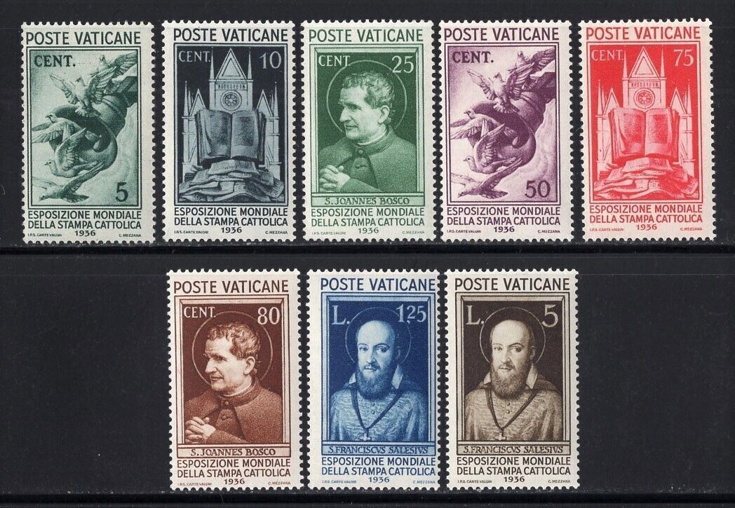 Vatican City 1936 Catholic Press Set MNH #47-54 CV$360 | Europe ...