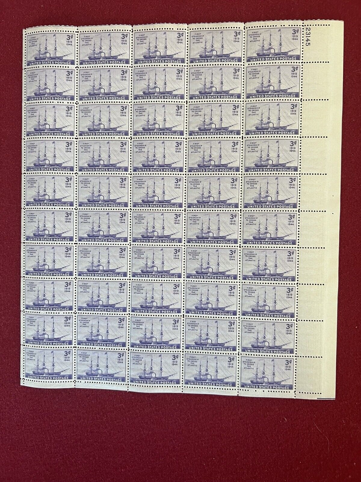 US Scott 923 First Steamship to Cross Atlantic Sheet of 50 Mint NH ...