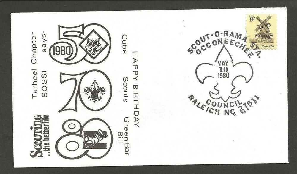 1980 US BOY Scouts Raleigh Occoneechee Scout-o-Rama SOSSI Tarheel ...