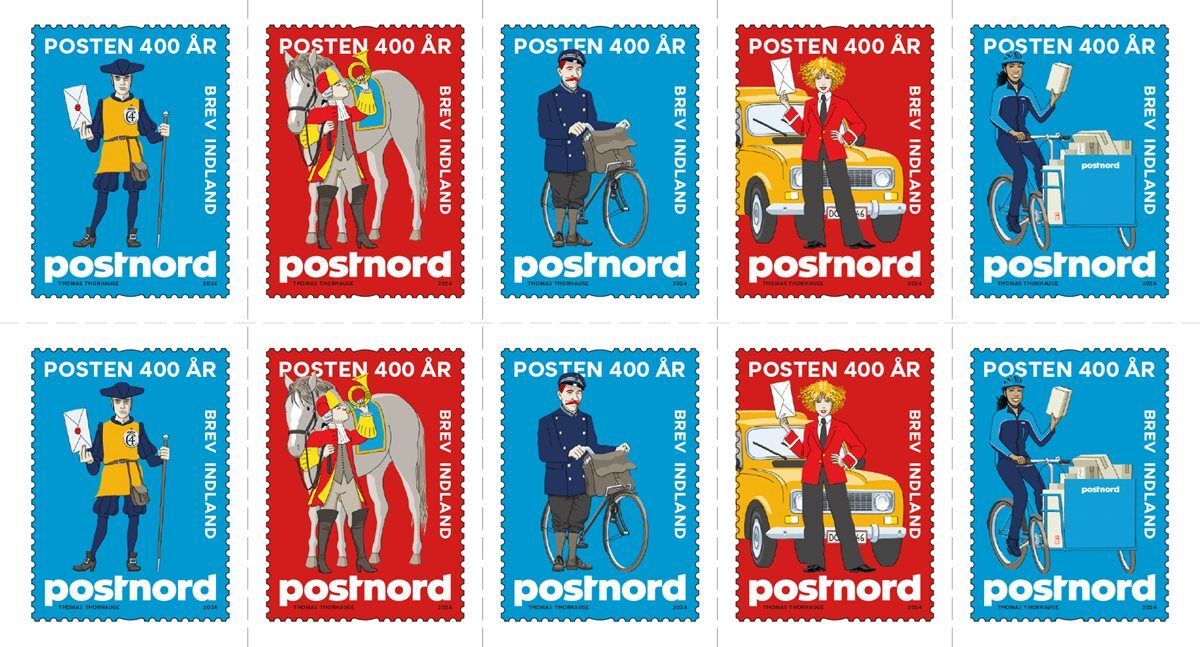 Denmark 2024 Postnord Postman through 400 years booklet MNH | Europe ...