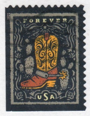 SC# 5617 - (55c) - Western Wear - Boot & Spur - USED Single - Off Paper ...