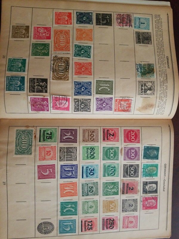 VINTAGE THE IVORY STAMP CLUB CAPTAIN TIM STAMP ALBUM 1934 w stamps ...