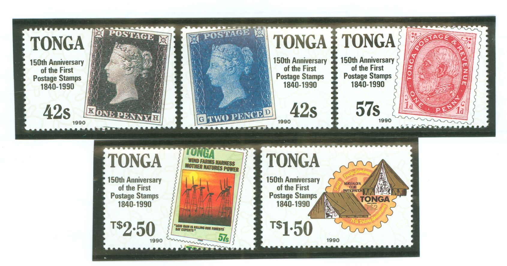 Tonga #739-743 Mint (NH) Single (Complete Set) (Scouts) (Stamps On ...