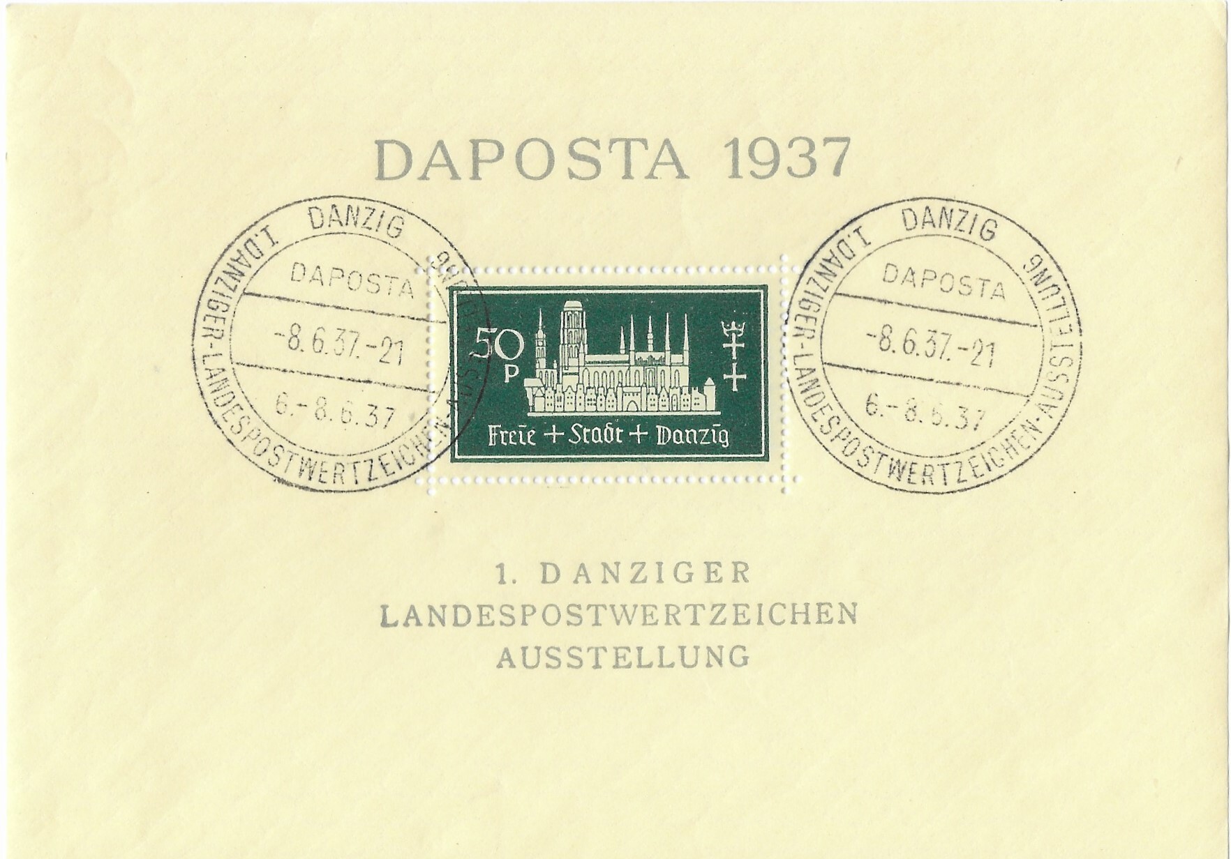 Germany - Danzig 221 1937 S/S Used | Europe - Germany & Colonies ...