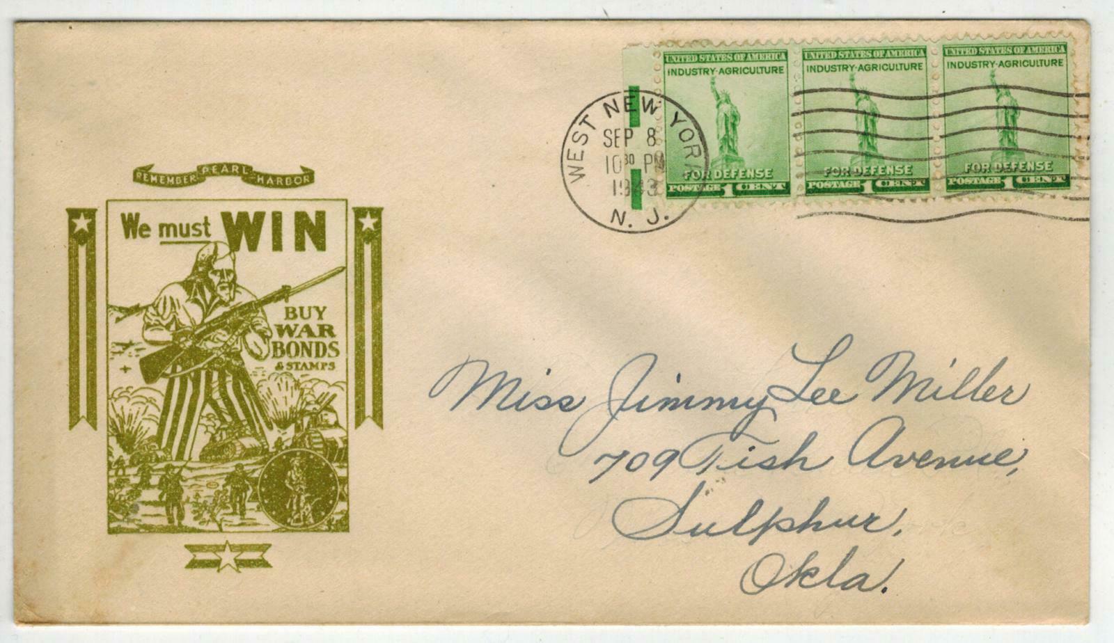 WW2 Patriotic 9/8/1943 SURRENDER OF ITALY by Lind RAISED PRINT GREEN ...