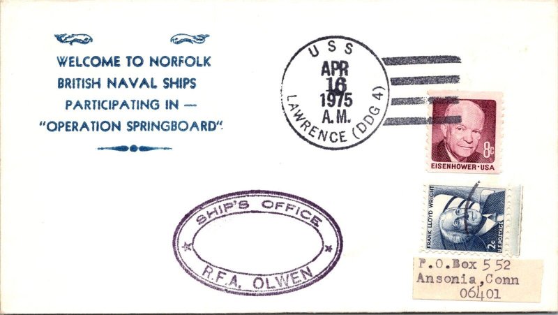 USS Lawrence - 4.16.1975 - British Naval Ships / Operation Springboard ...