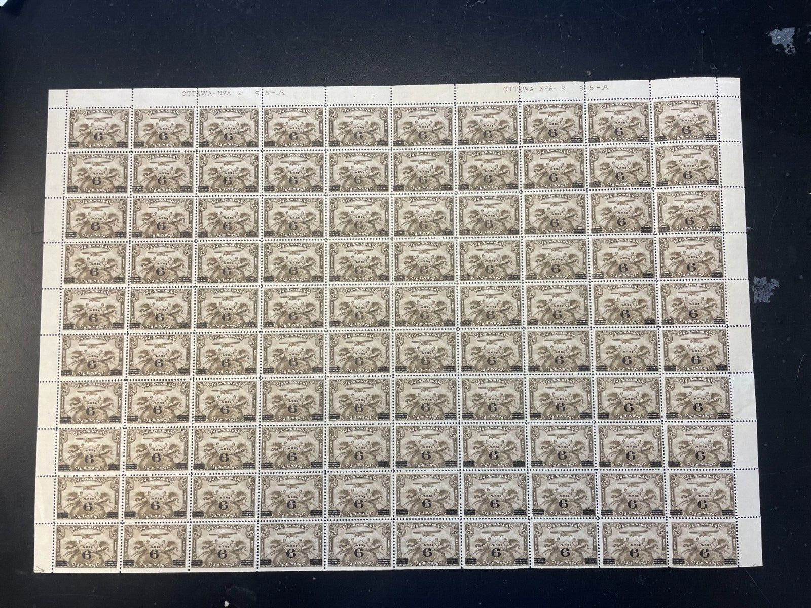 Canada #C3 Mint Fine - Very Fine Full Sheet Of 100 - All Never Hinged ...