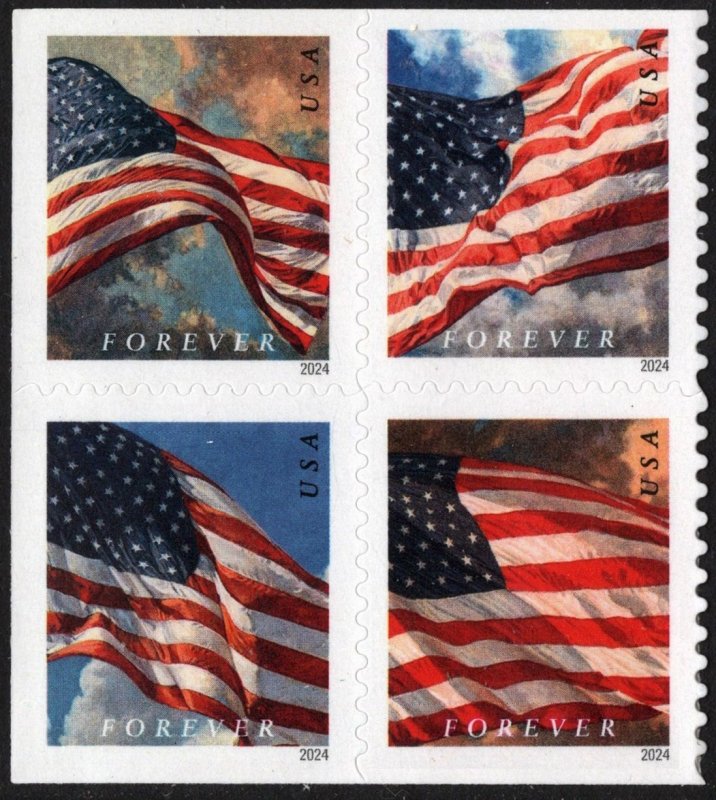 NEW ISSUE (Forever) Flags: BCA Booklet Block of Four (2024) SA | United ...