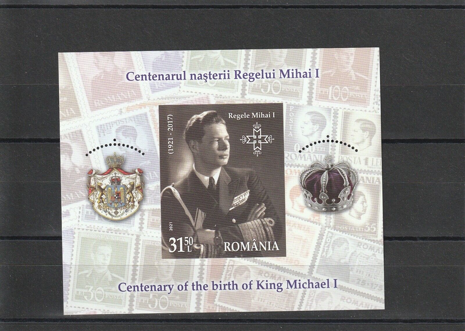 Romania 2021 Stamps King Michael Mihai 100 Years MNH MS Post Royal ...