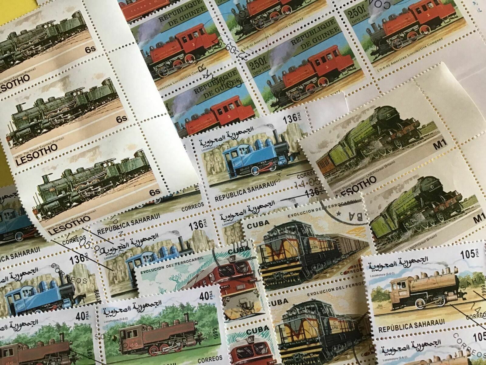 Trains Locomotive Railway Carriage Wagons great Stamps to Collect ...