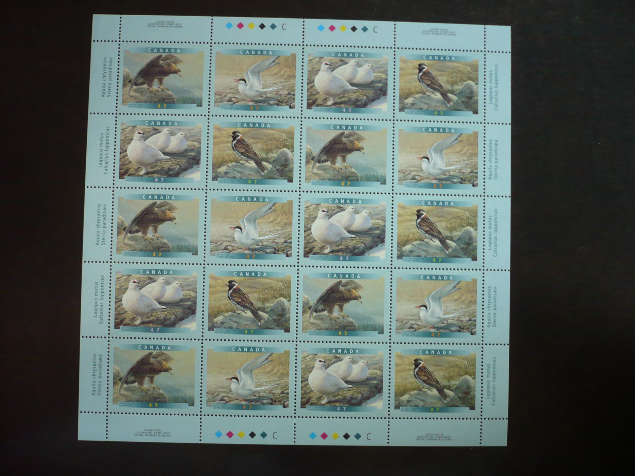 Stamps - Canada - Scott# 1886-1889 - Mint Never Hinged Pane of 20 ...