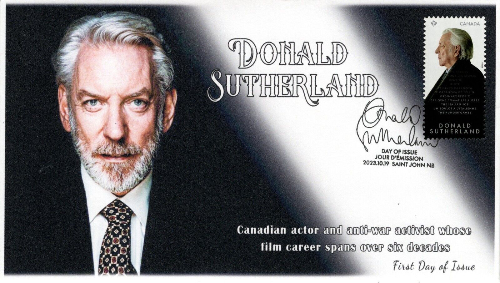 CA23-034, 2023, CA23-035, 2023, Donald Sutherland, First Day of Issue ...