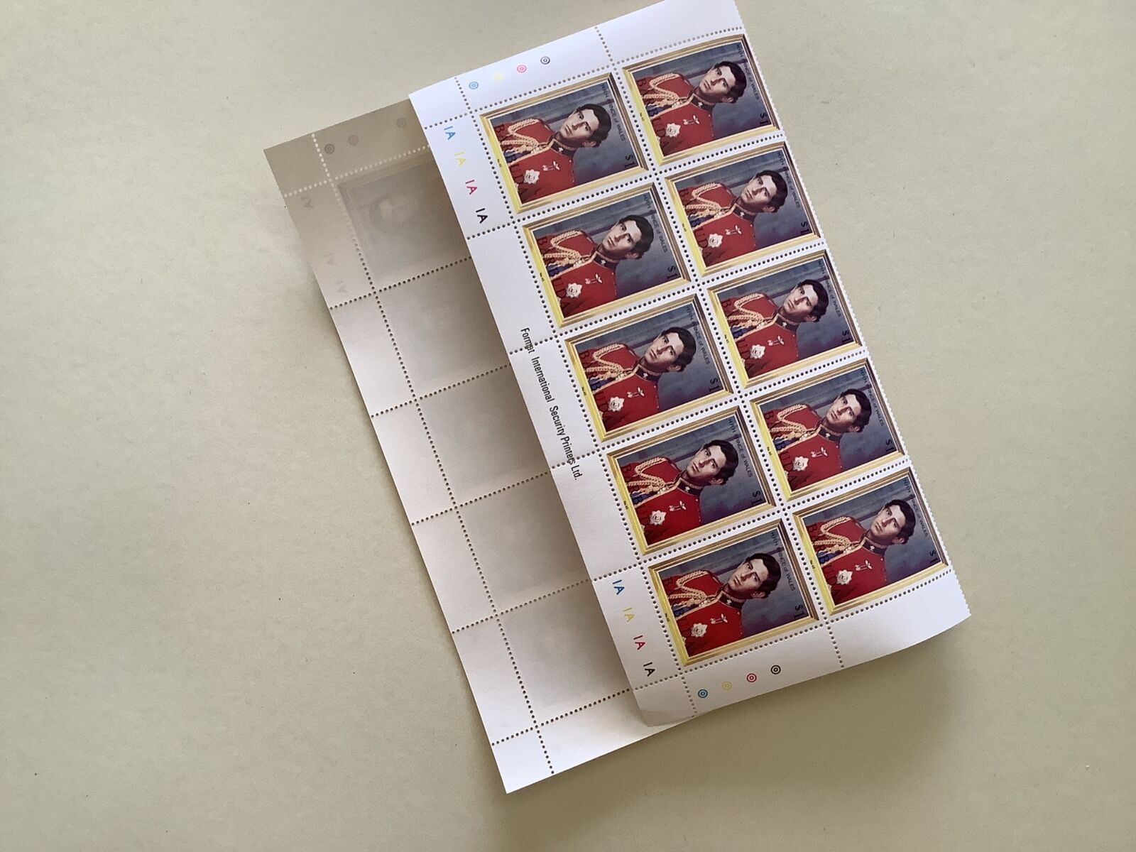 King Charles 3rd as Prince Charles mint folded stamps sheet Ref R49395 ...