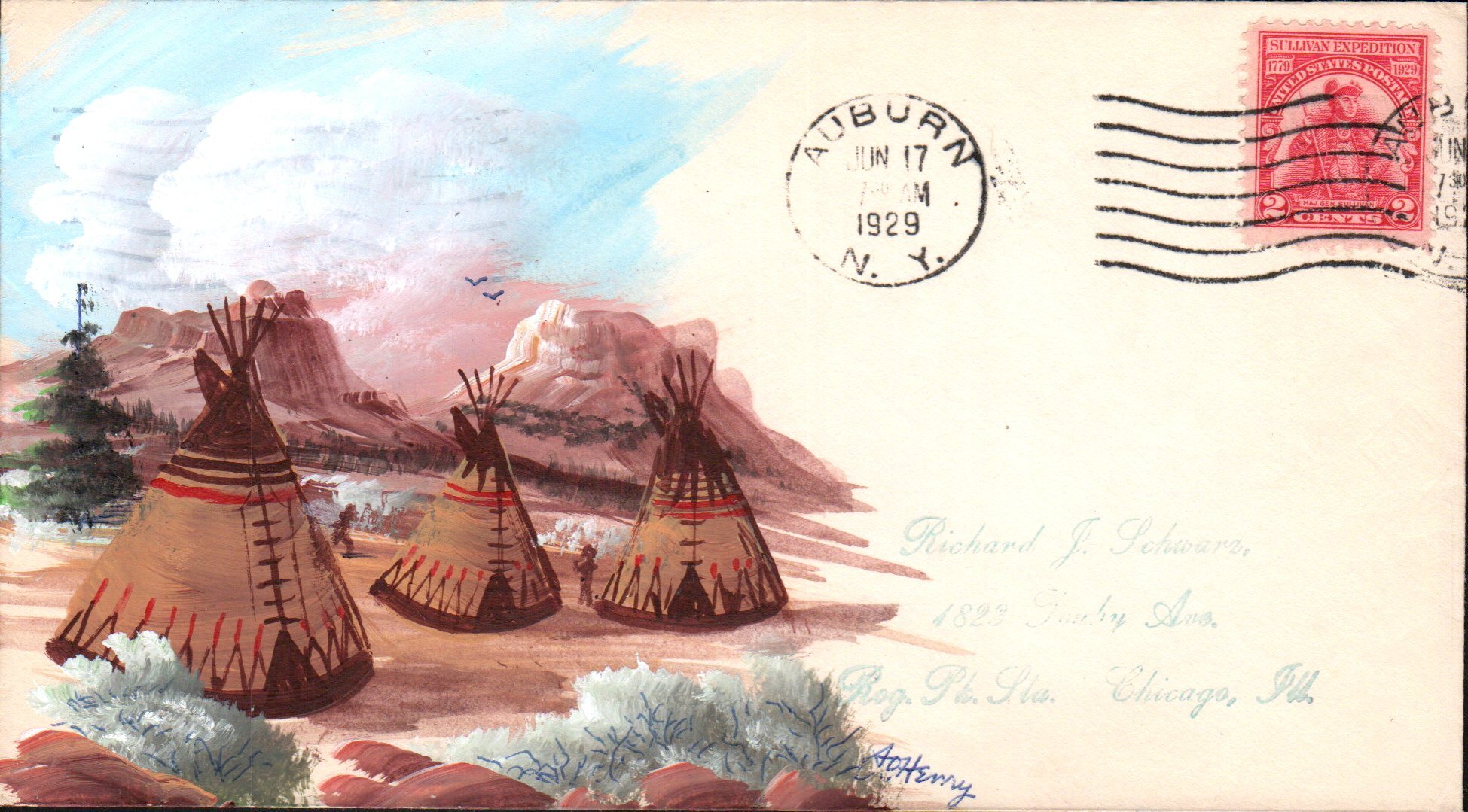 #657 Sullivan Expedition Henry FDC - Auburn | United States, General ...