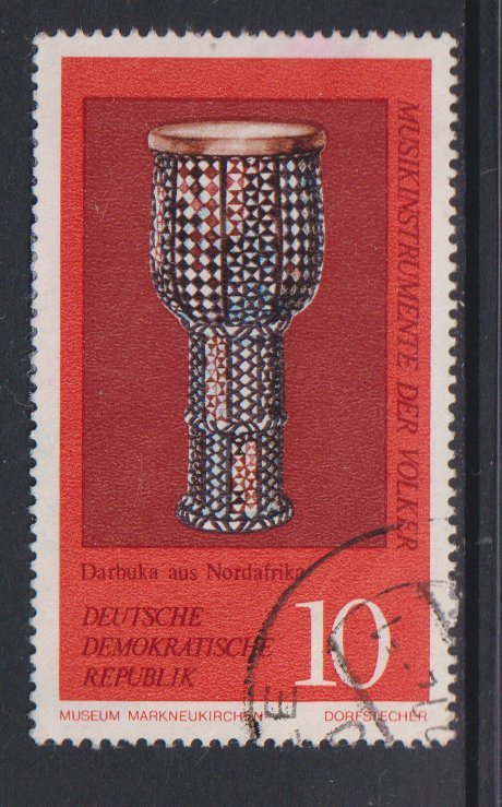 German Democratic Republic DDR #1330 used 1971 musical instruments 10pf ...
