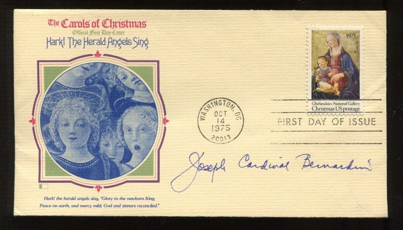 Joseph Cardinal Bernardin American Catholic Official Signed Cover ...