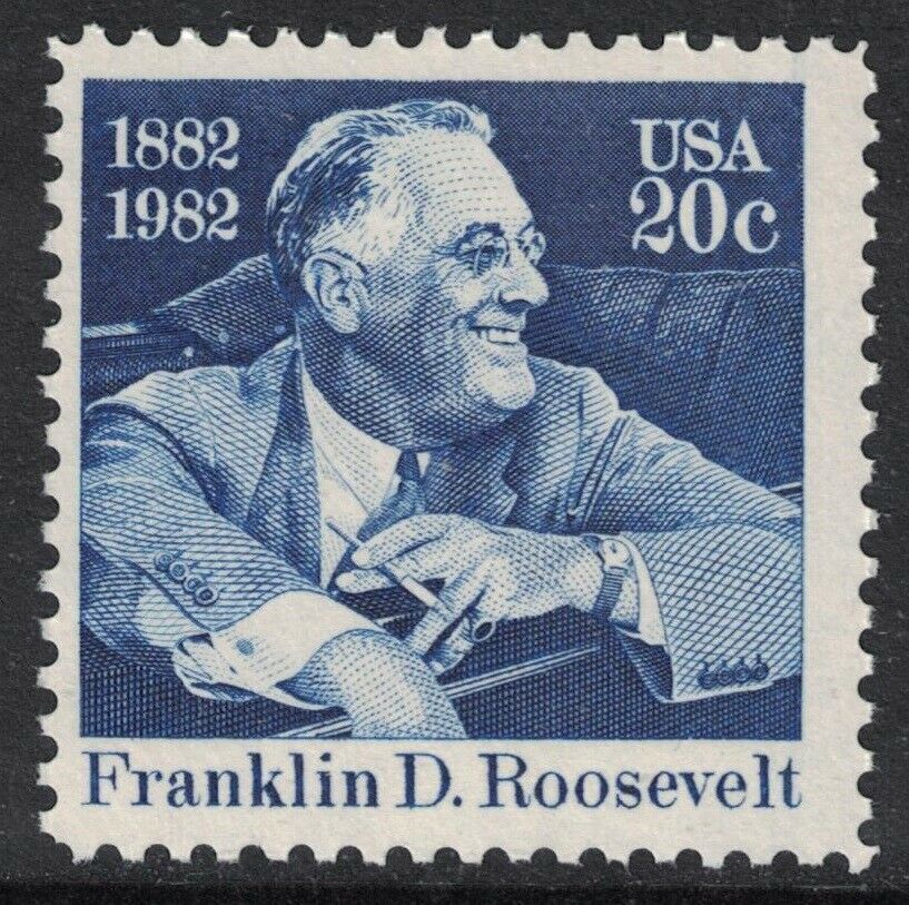 1982 Franklin D Roosevelt Single 20c Postage Stamp, Sc# 1950, MNH, OG ...