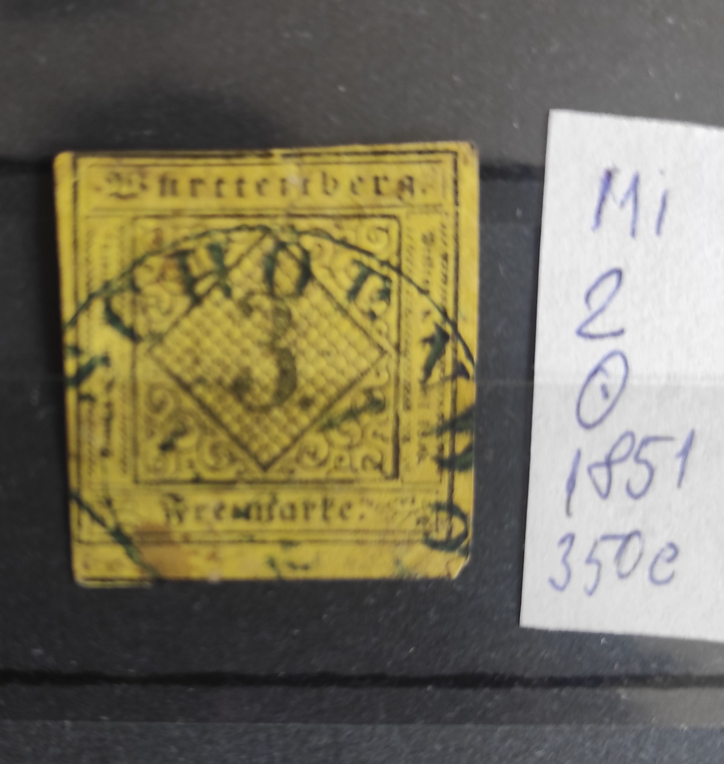 Wurttemberg 1851,Figure stamp | Europe - Germany & Colonies - German ...