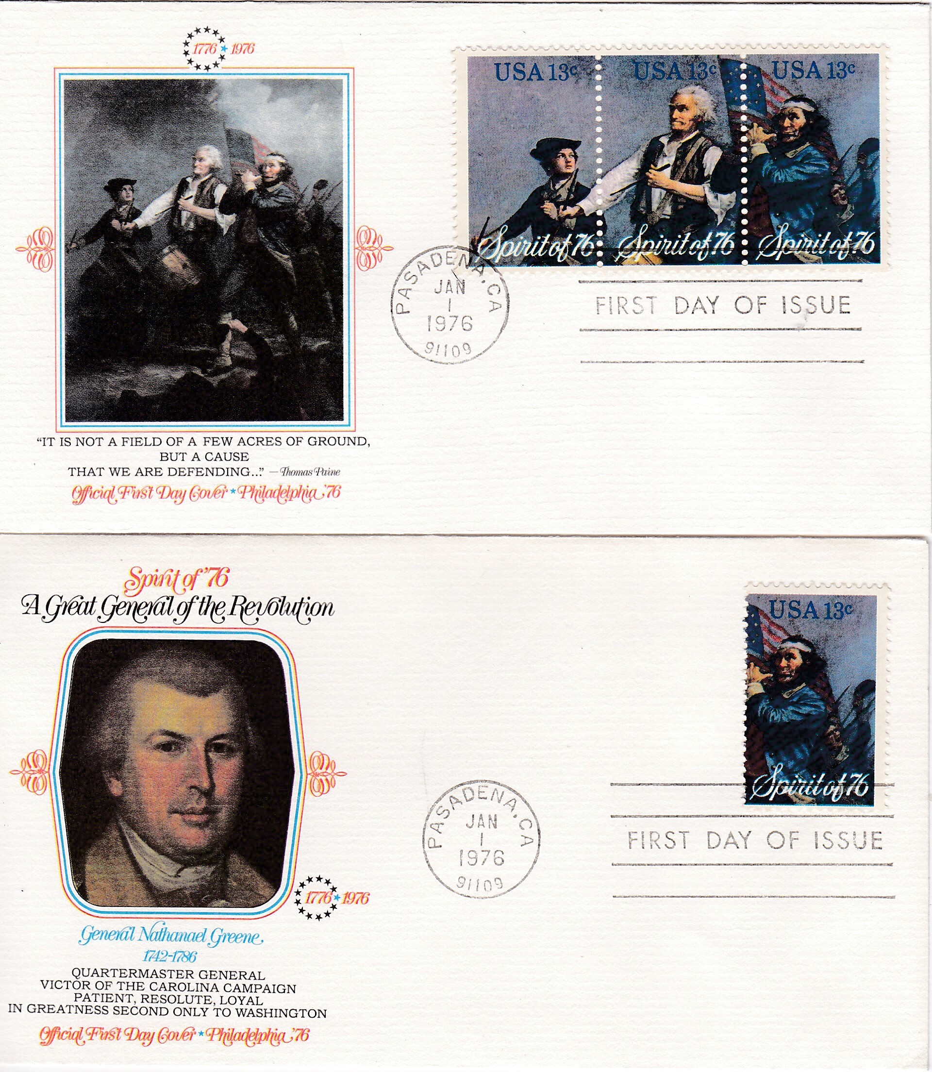 United States # 1629-1631, 1631a Spirit of 76, Fleetwood First Day ...