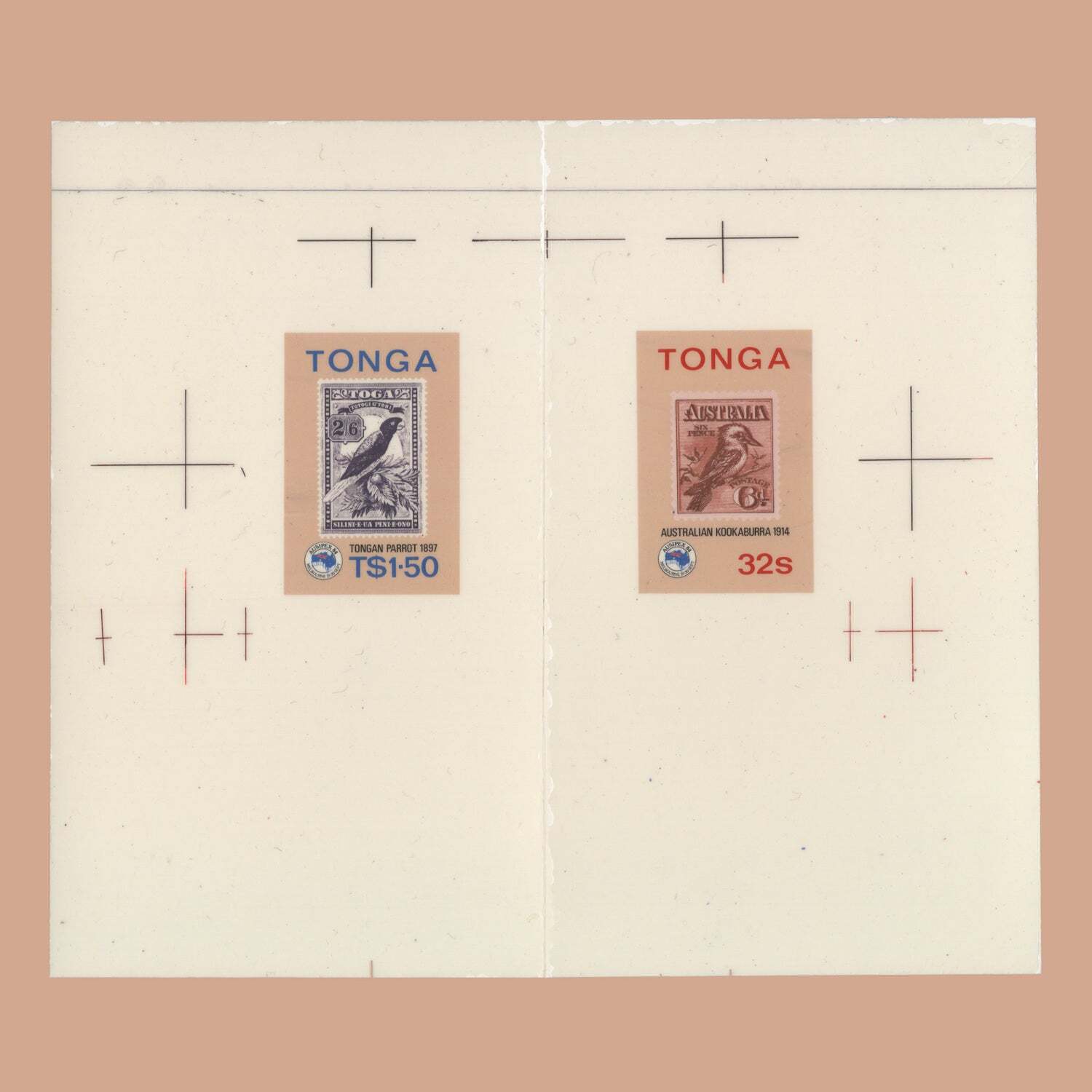 Tonga 1984 Ausipex Stamp Exhibition cromalin proofs | Australia ...