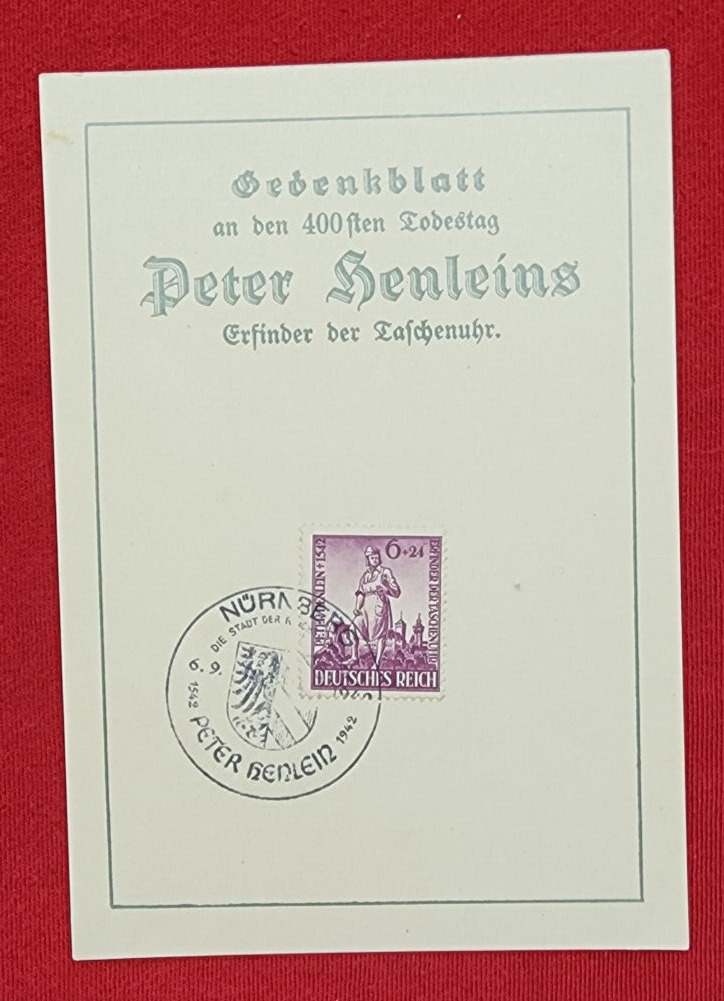 WW2 WWII German Third Reich Postcard Peter Henlein Nazi Germany ...