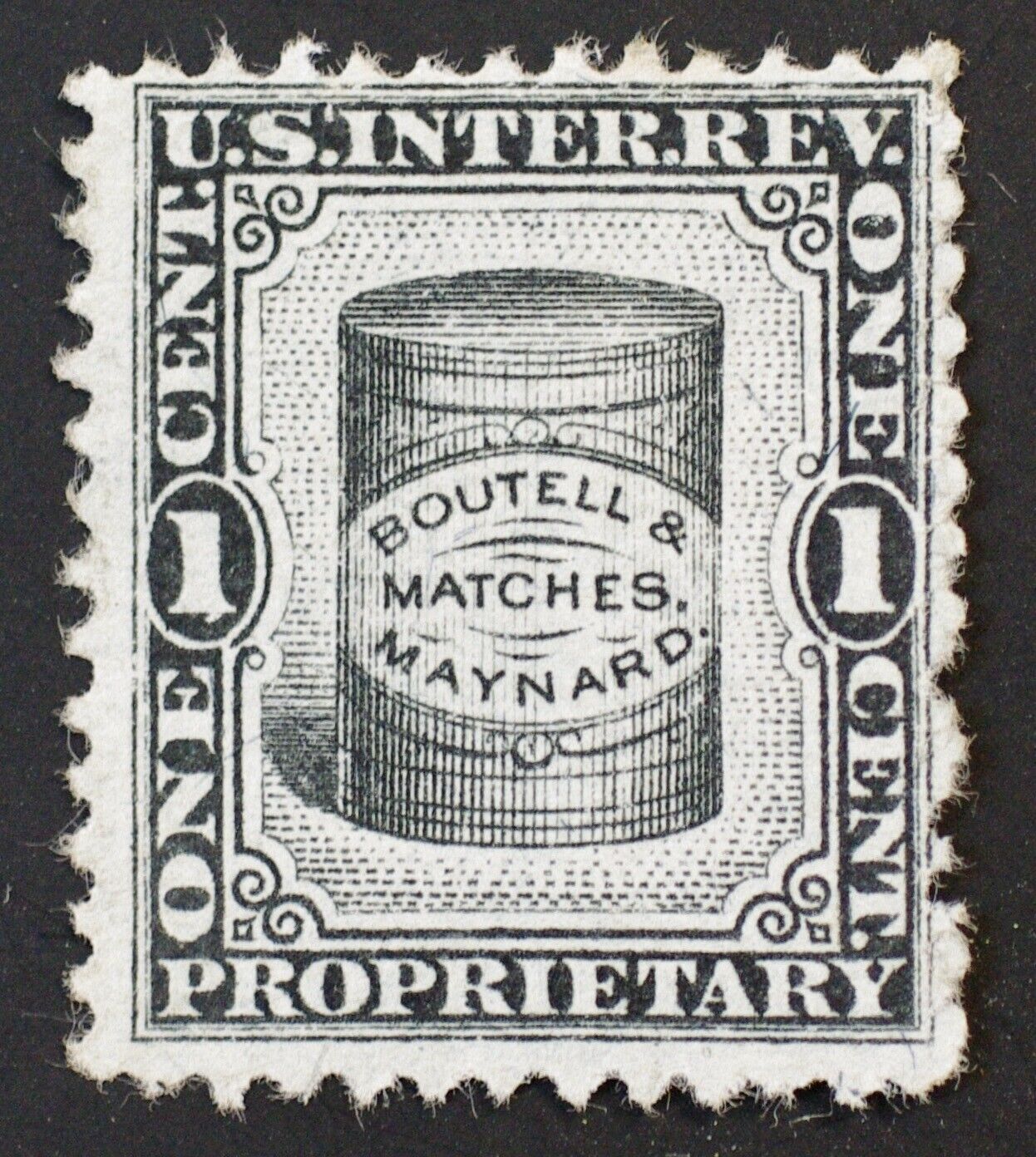 RO38 Boutell & Maynard US Revenue Match & Medicine Private Die CV $300 ...