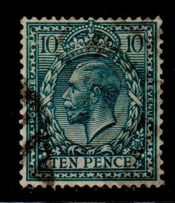 Great Britain Sc 199 1924 10d dul blue George V stamp used | Great ...